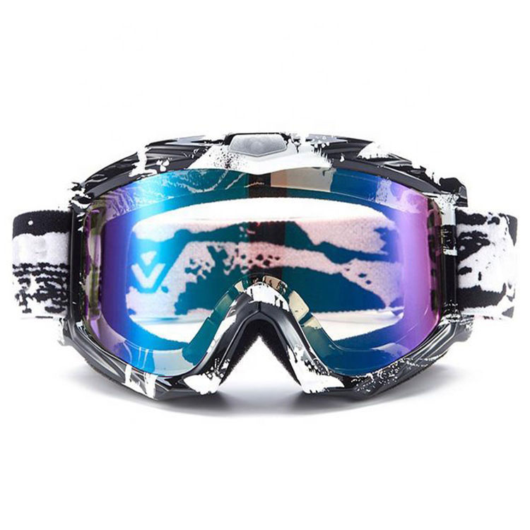 Mirrored motocross goggles anti fog racing motorcycle