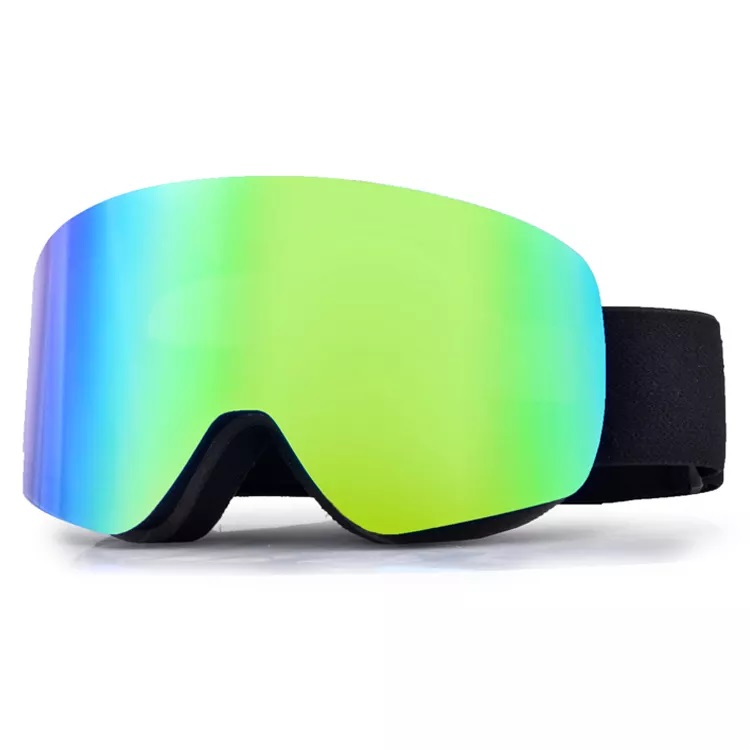 Large spherical double lens ski goggles with anti fog
